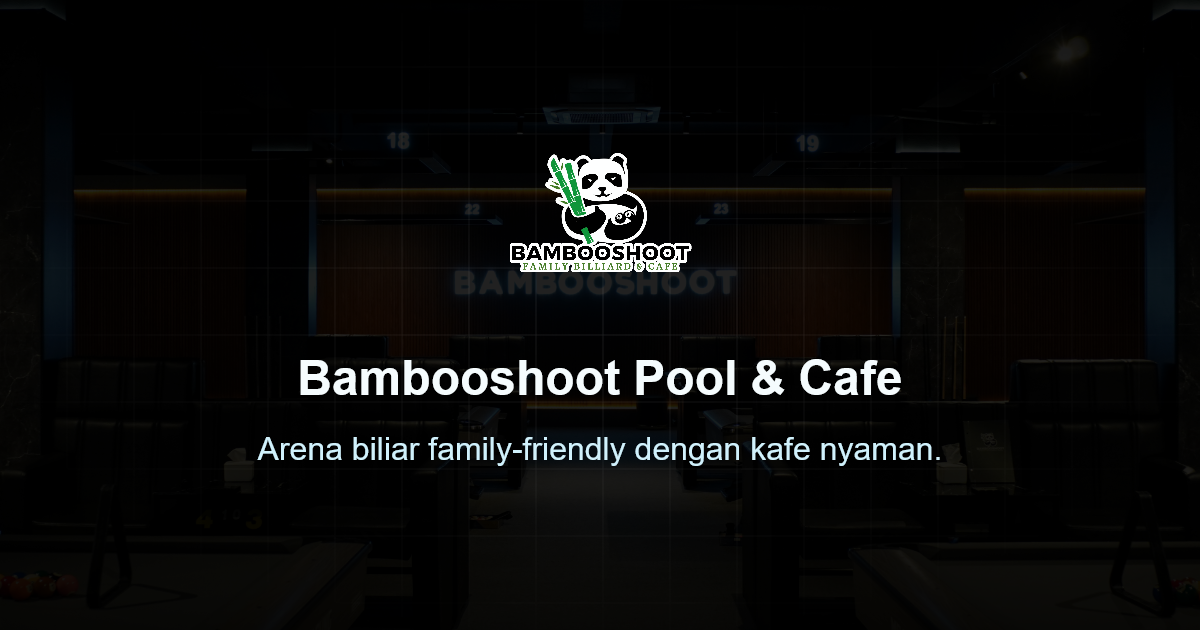 Bambooshoot Pool & Cafe - Billiard & Sports Club in Medan